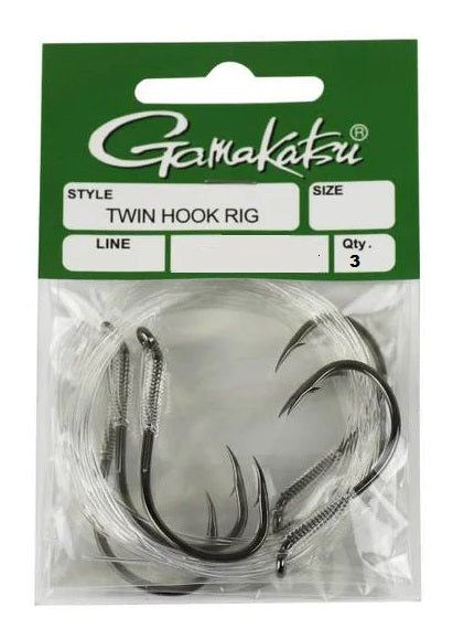 Gamakatsu Twin Hook Snelled Rig 3pk Running Snapper Rig – Allways Angling