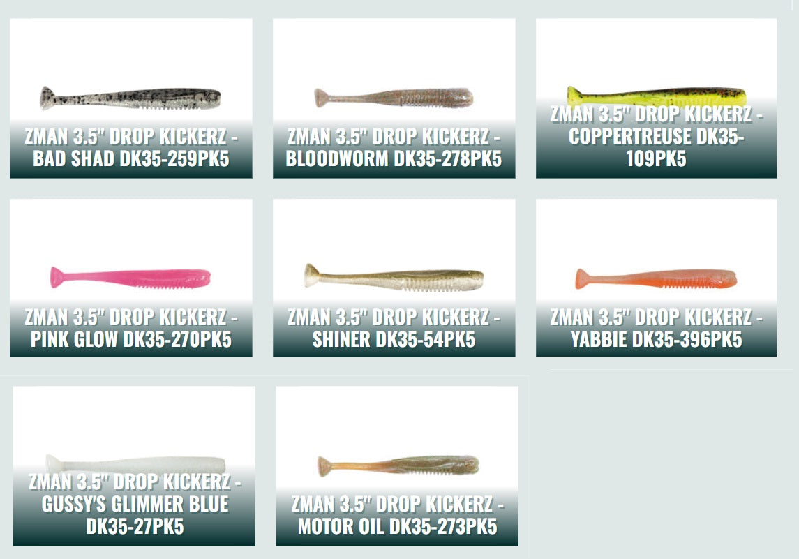 ZMan 3.5" Drop KickerZ Soft Plastics (5 Pack) – Allways Angling