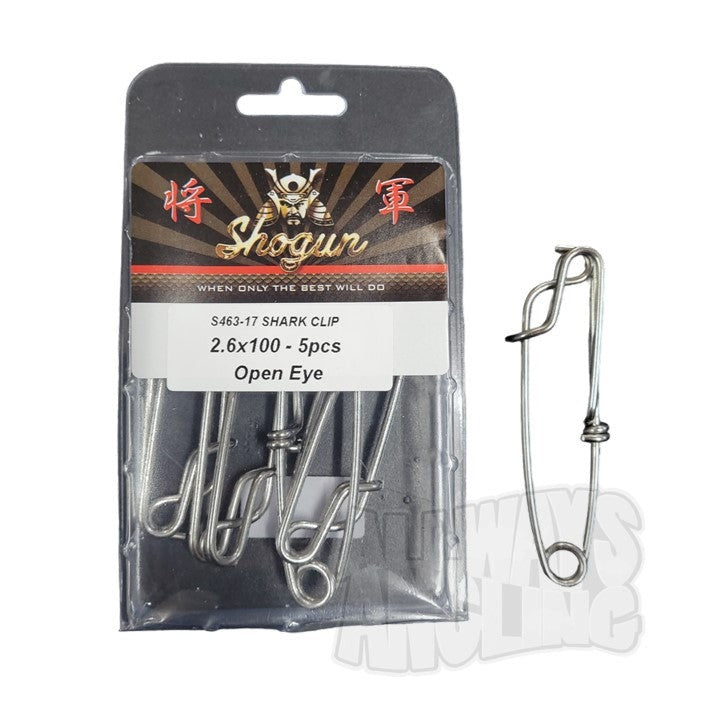 Shogun Shark Clips Open Eye 2.6 x 100mm 5pcs – Allways Angling